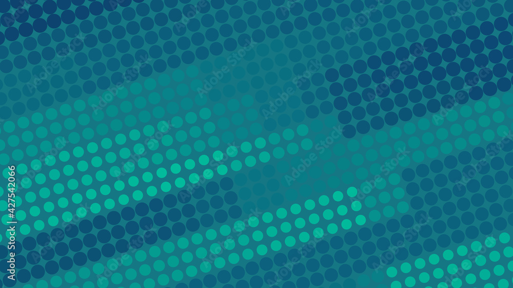 Blue green tech dotted pattern. Vector techno background Stock Vector ...