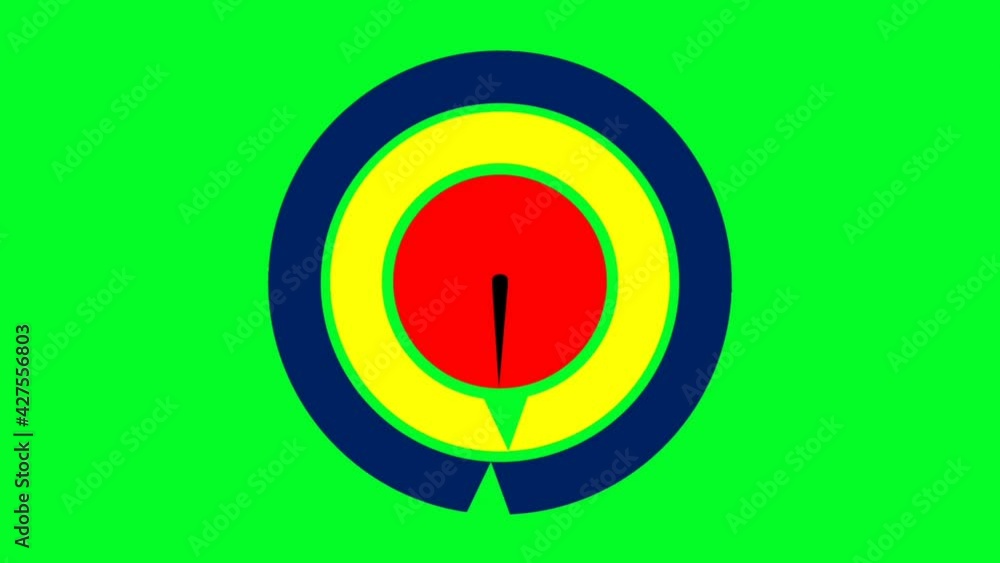Simple animation: a rotating clock circle with a green screen ...