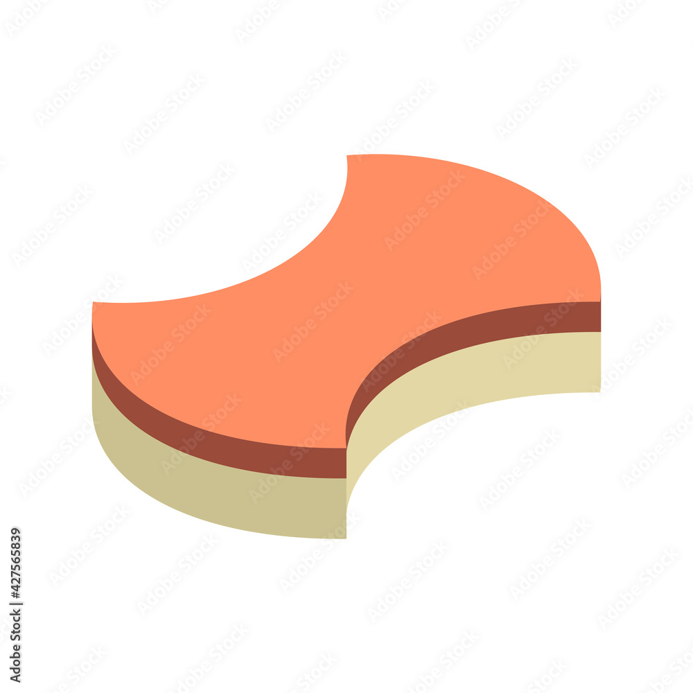 Vecteur Stock Concrete paver block pavement floor or brick vector icon ...