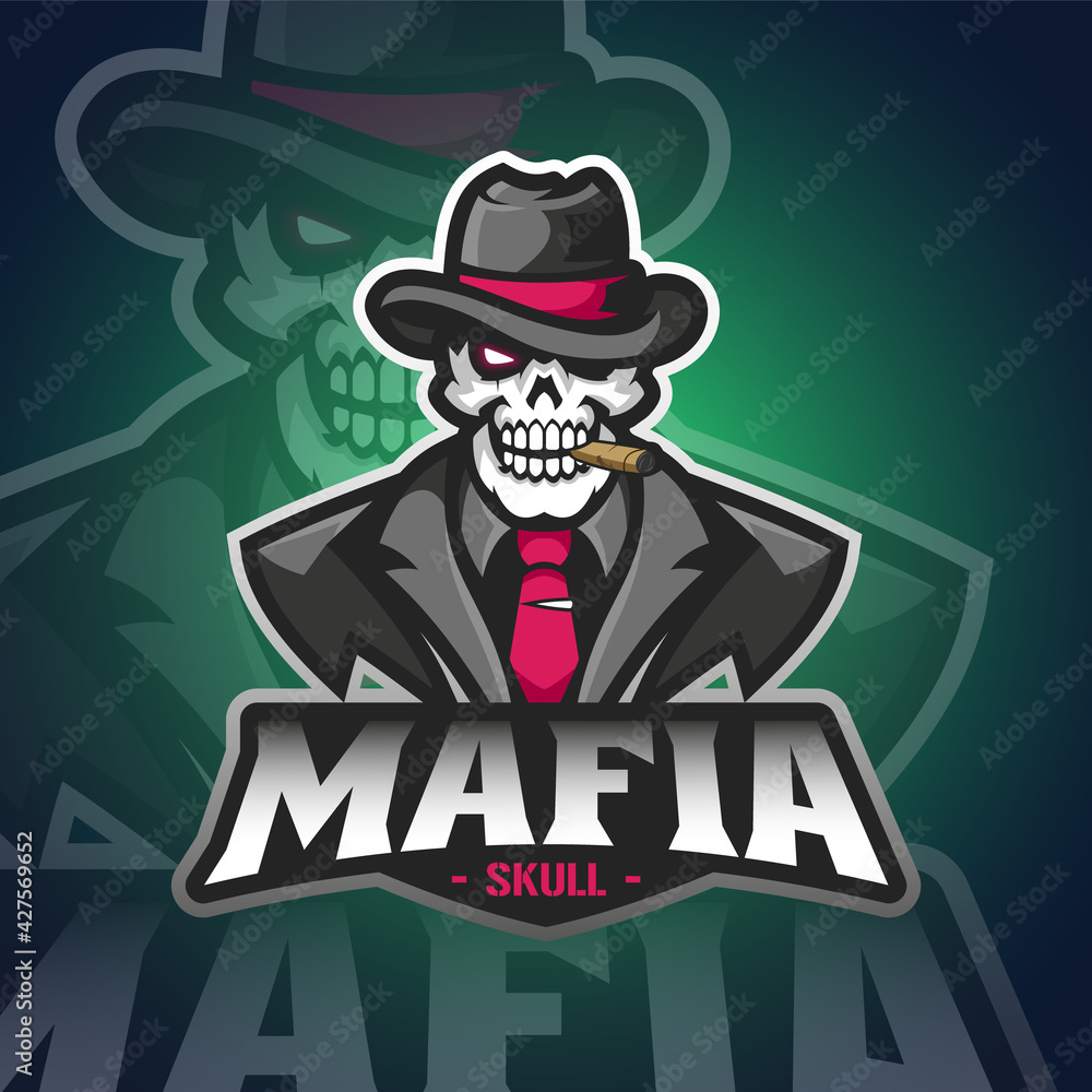 Vector Mafia Boss mascot for teammate logo Stock Vector | Adobe Stock