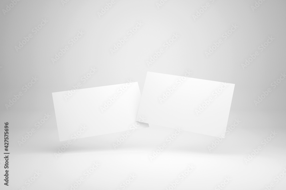 White business card mockup template with clipping path included. Mock ...