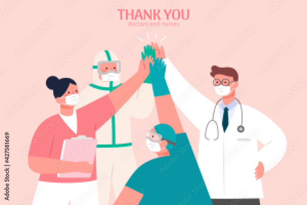Thank you medical professionals Stock Vector | Adobe Stock