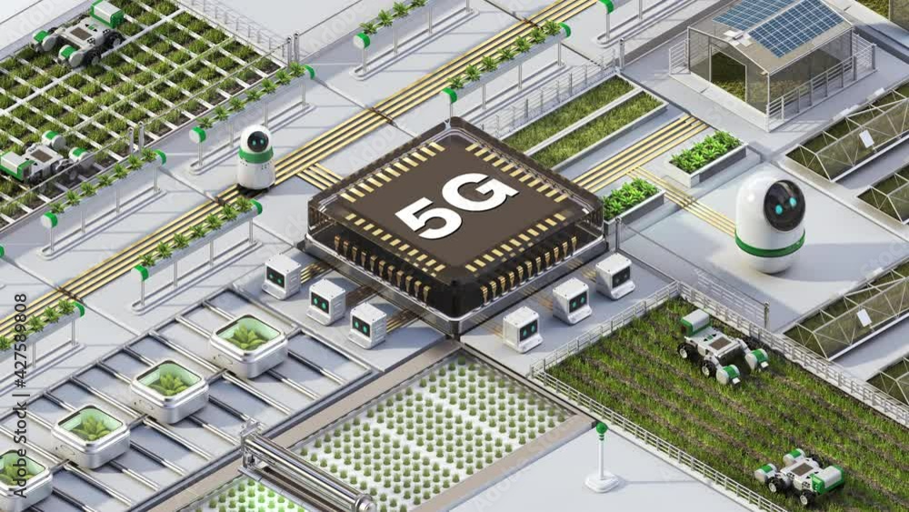 Smart Agriculture controlled by '5G' communication technology. Smart ...