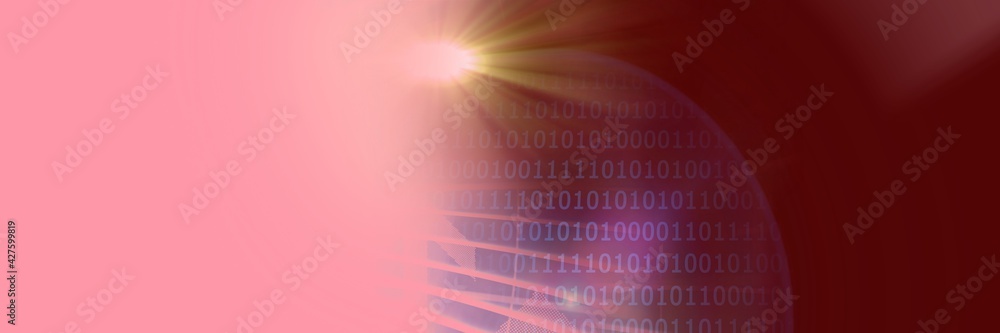 Computer code processing against a pink and gradient background, program coding concept Stock ...