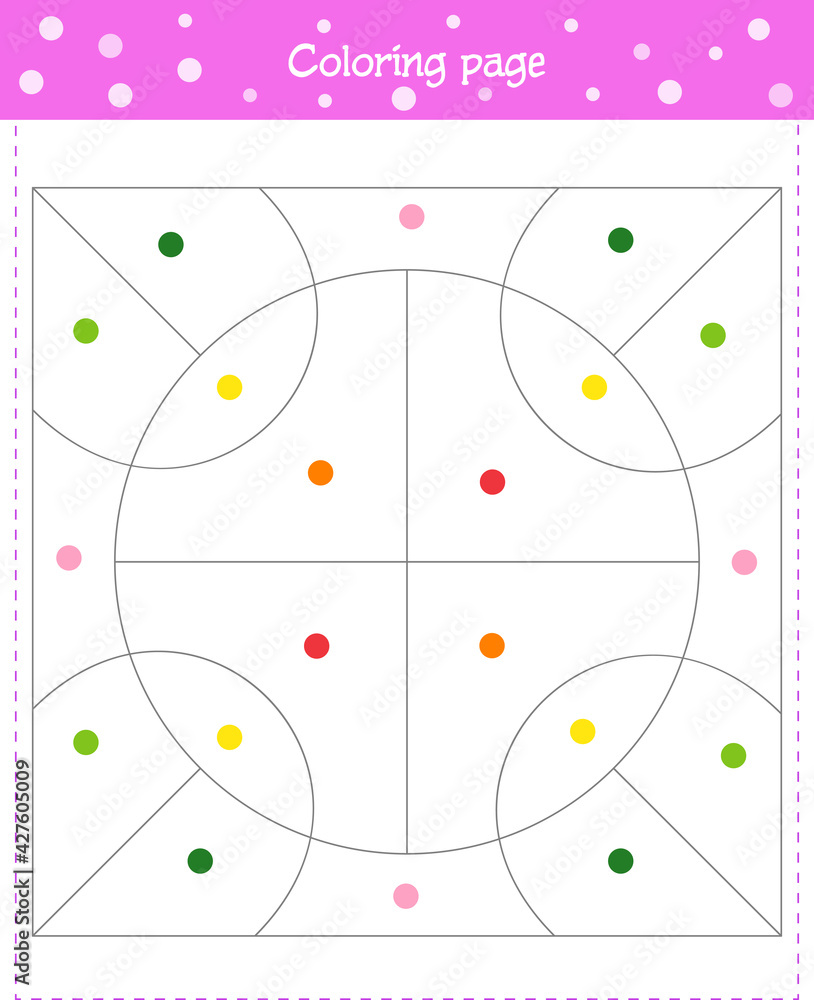 Coloring pages for kids. Color in with the color shown in the picture ...