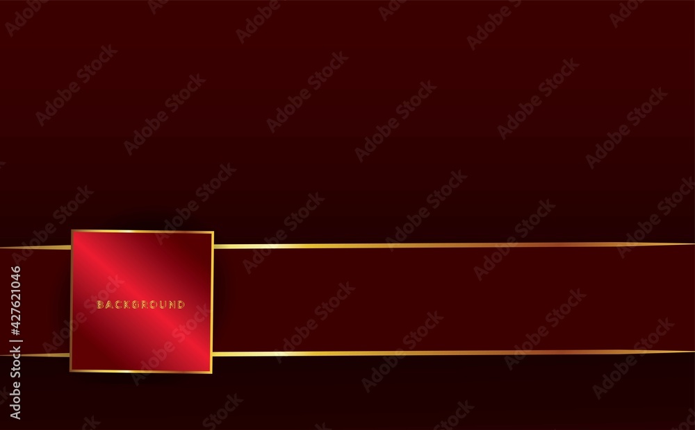 red background with gold line Stock Vector | Adobe Stock