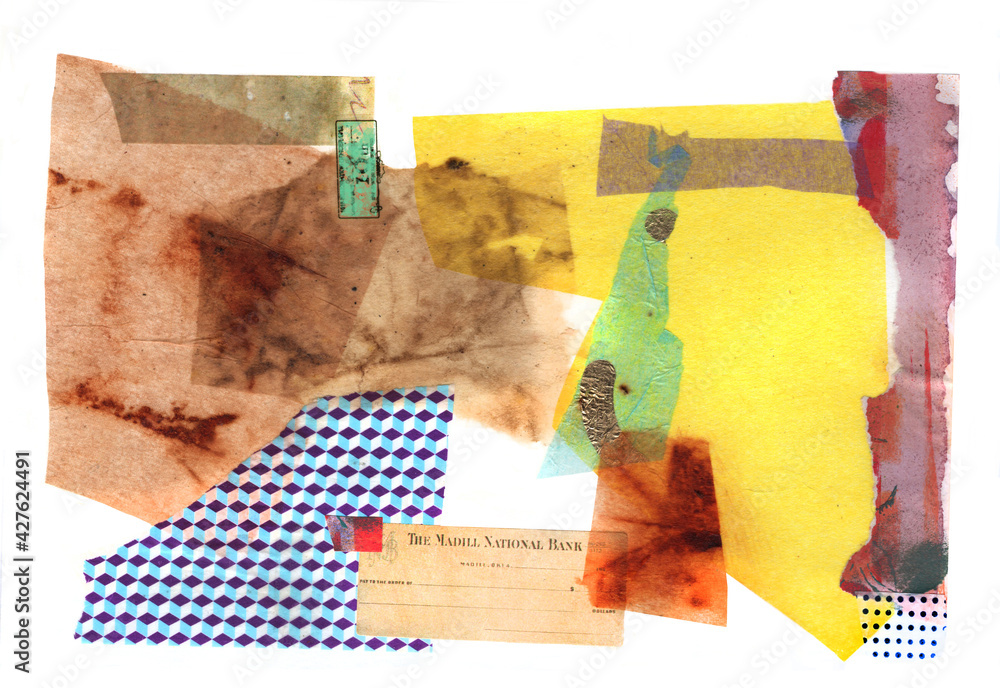 artistic background collage from different texture elements Stock ...