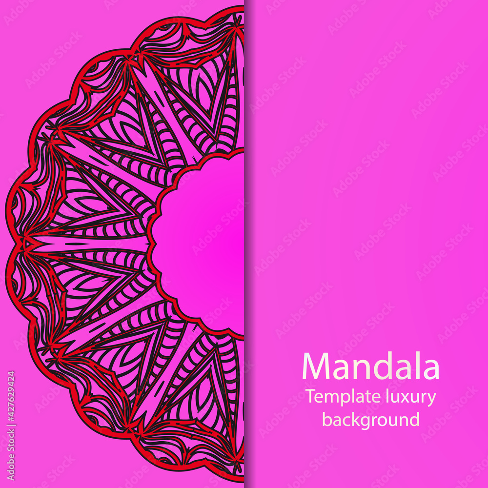 Mandala background for book cover, invitation. Vector illustration ...