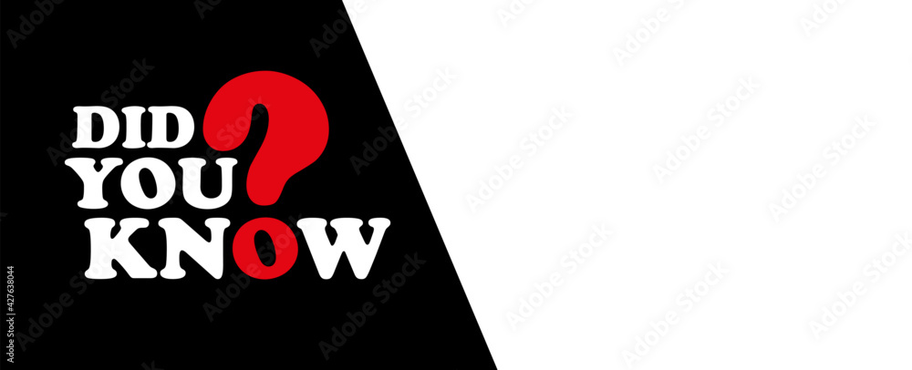 did you know sign on white background Stock Vector | Adobe Stock