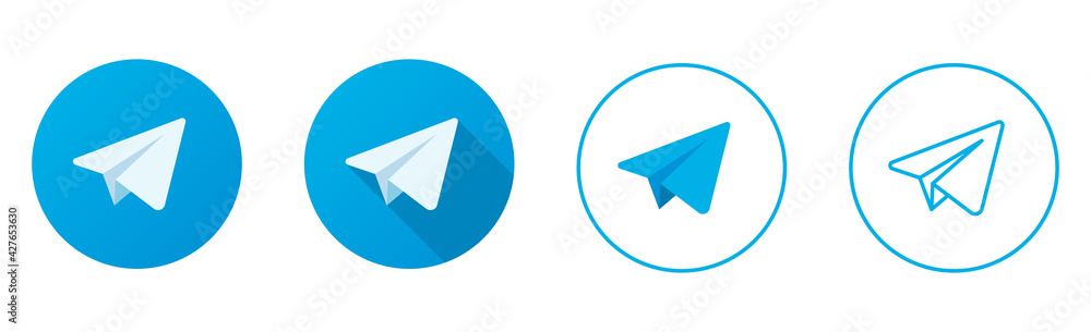 Original logo, web icon of the popular Telegram messenger - Vector ...