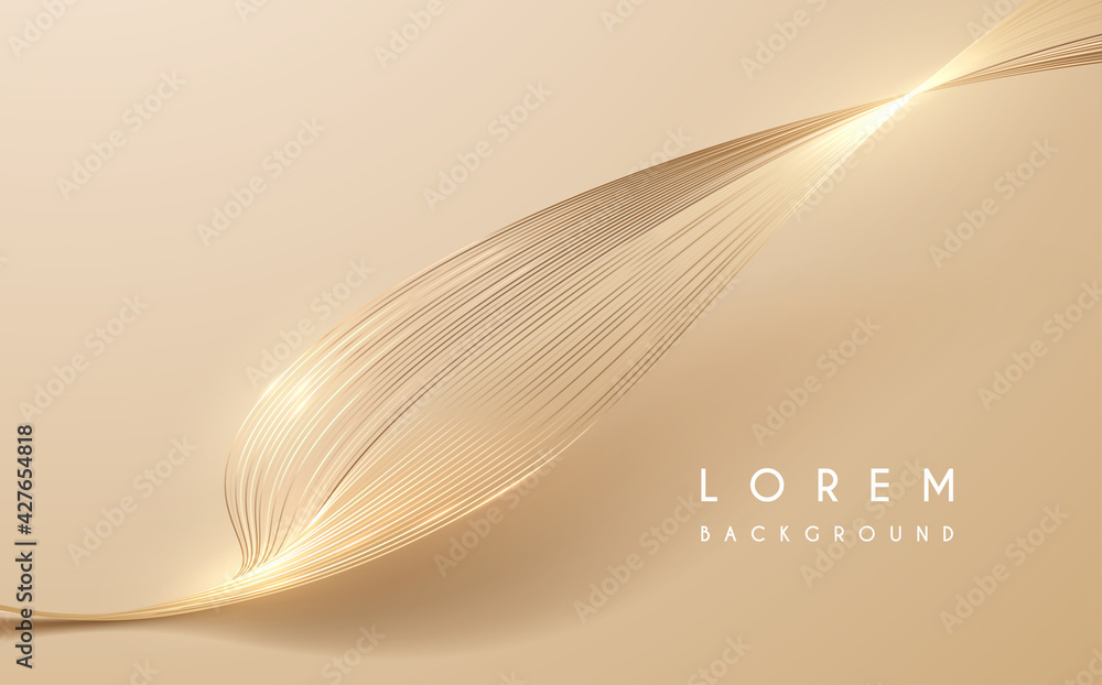 Abstract gold threads background with glow effect Stock Vector | Adobe ...