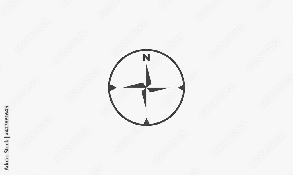 simple compass vector illustration. Stock Vector | Adobe Stock