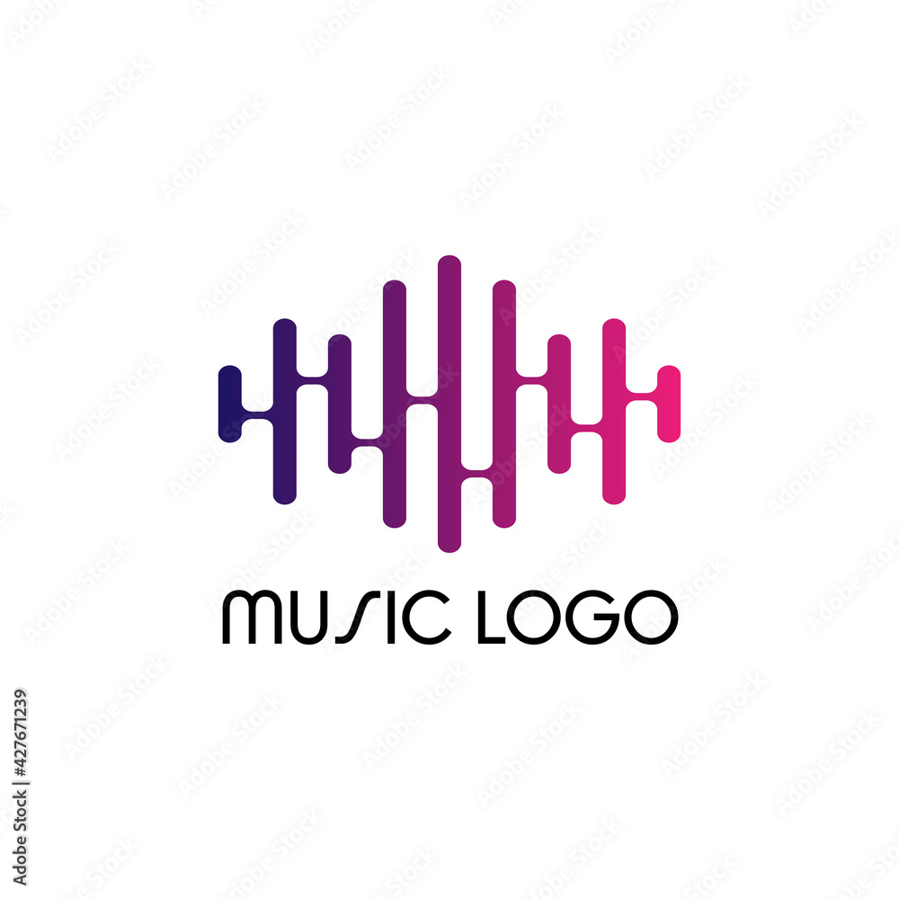 Music Chart Logo template, Music icon logo design inspiration Stock ...