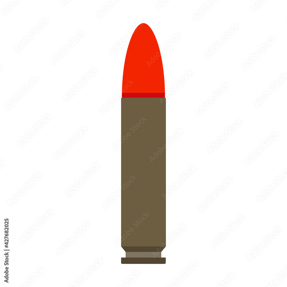 Gun bullet war military weapon danger army ammunition vector ...