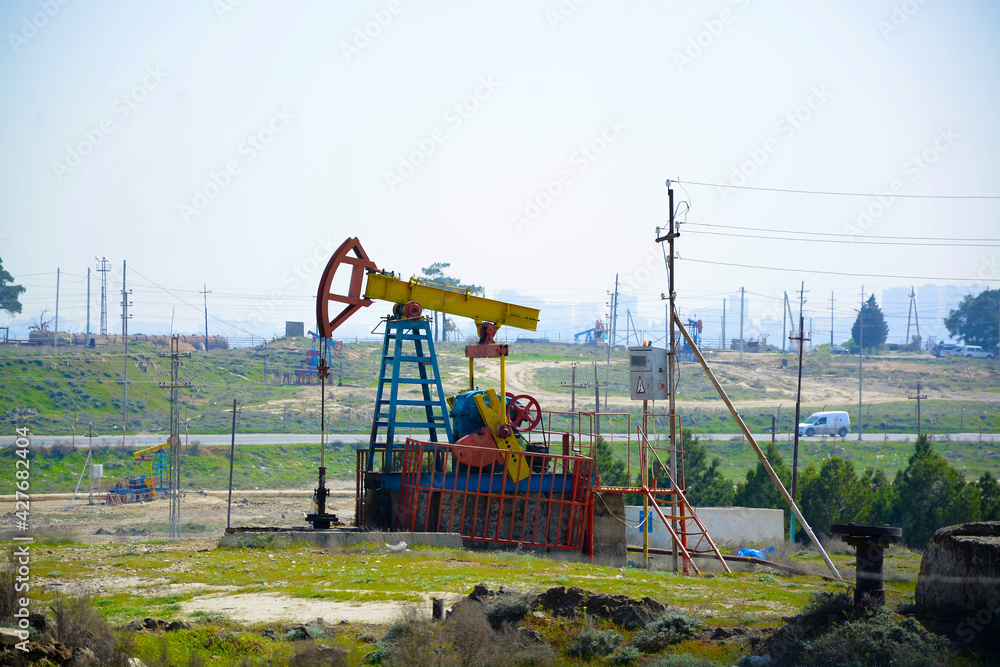 pumping drilling rig. Oil and gas production. Drilling rigs for the ...