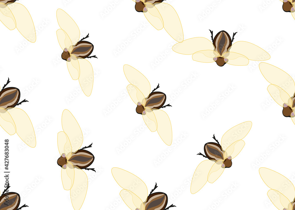Insect. Seamless texture. Vector graphics. Cute texture for print ...