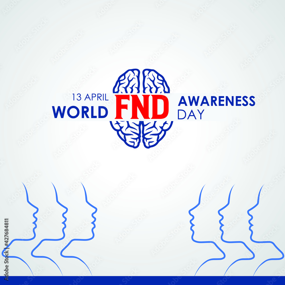 World FND Awareness Day. April 13. Template for background, banner ...