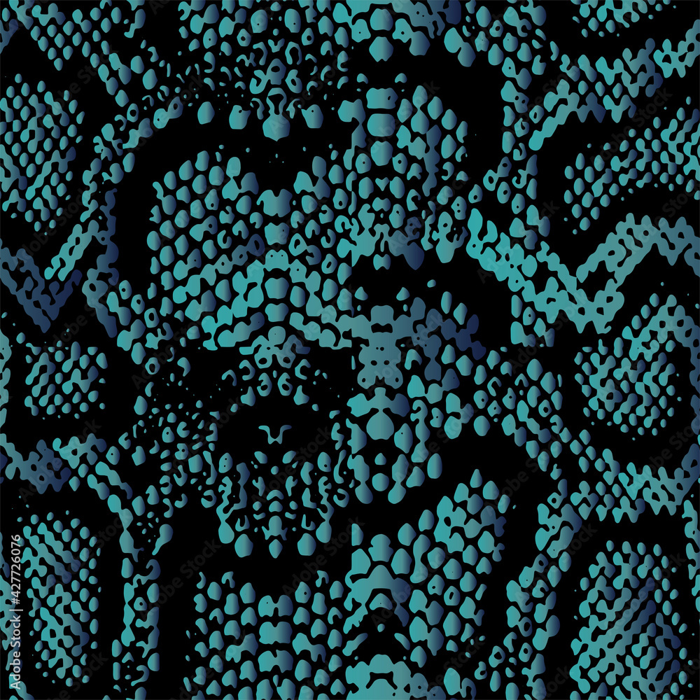 Full Seamless Snake Animal Skin Texture Pattern Vector. Blue snake ...