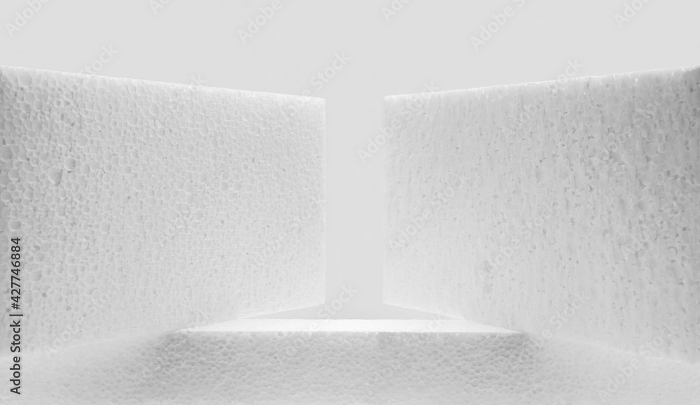 Polystyrene Blocks, Showing Middle Focus to the Styrene Display Shelf ...