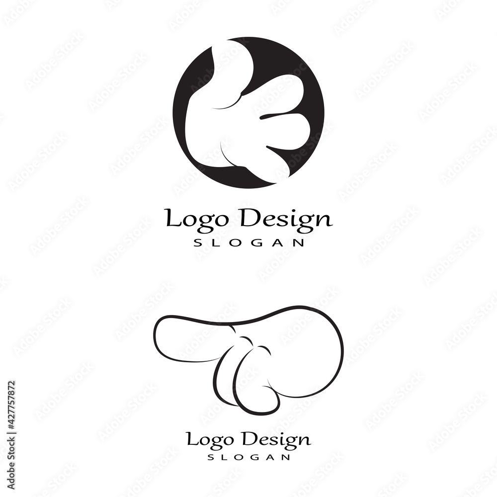 Vector Cartoon Hand Sign. Comics Clip art Stock Vector | Adobe Stock