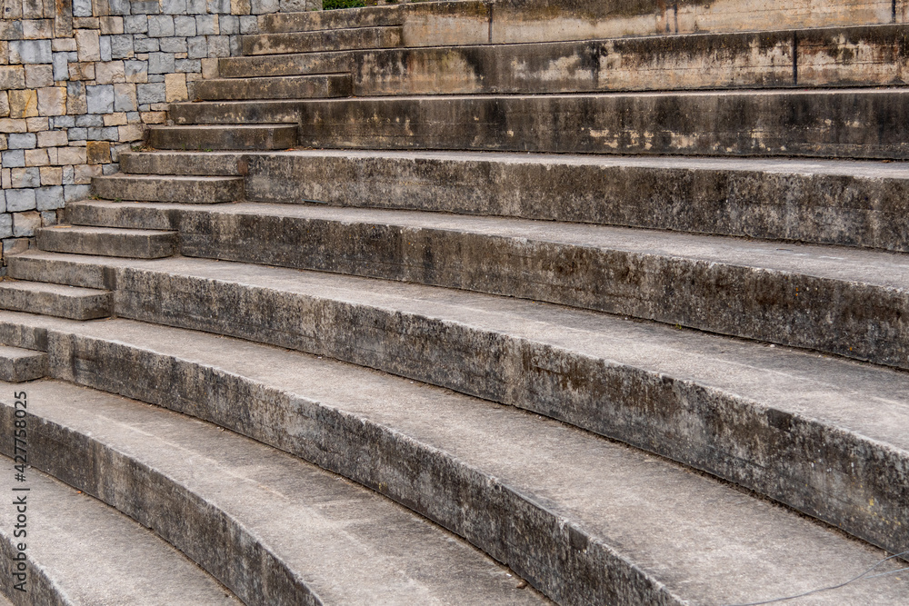 Amphitheater stairs, rock stairs of an old amphitheater Stock Photo ...