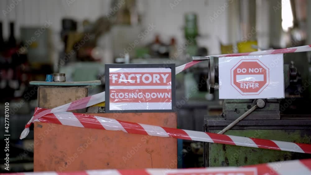 workplace has signage not enter red white line of restricted area ...