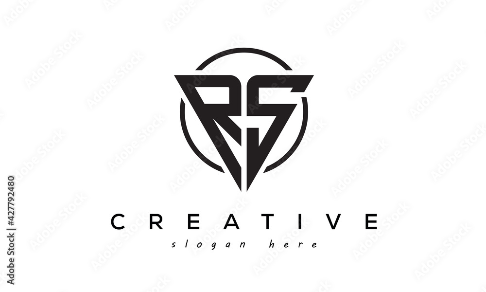 RS creative letter logo with gamming look Stock Vector | Adobe Stock