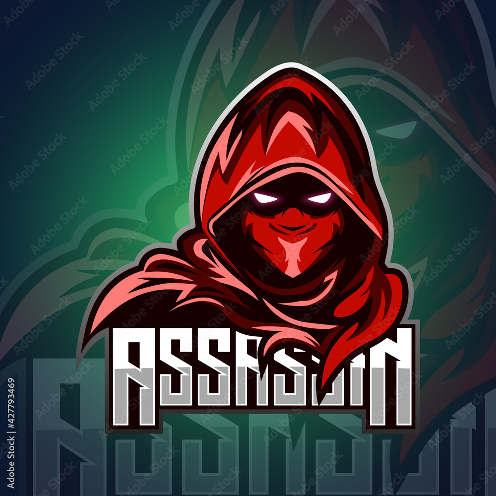 Assassin Logo Mascot Vector Illustration Emblem Stock Vector | Adobe Stock