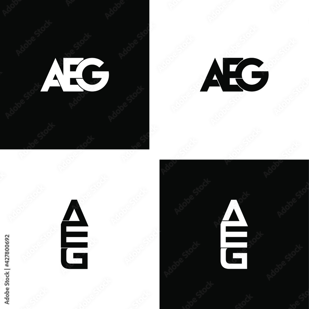 aeg letter original monogram logo design Stock Vector | Adobe Stock