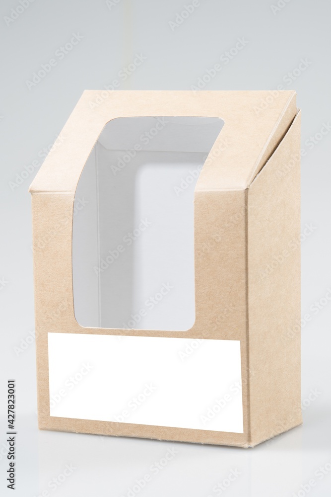 Brown Cardboard Rectangle Take Away Box Packaging For Sandwich Food ...