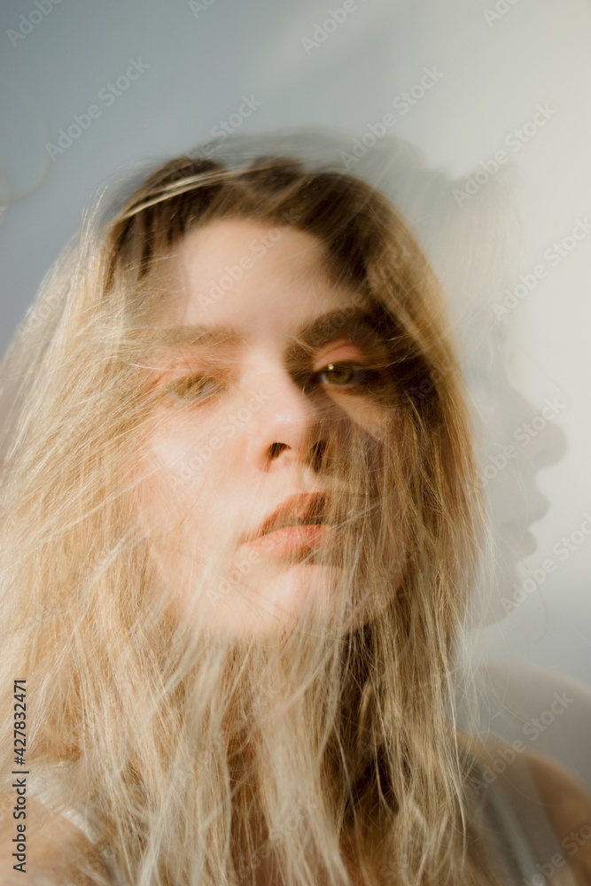 Close-up Portrait Of Woman Stock Photo | Adobe Stock