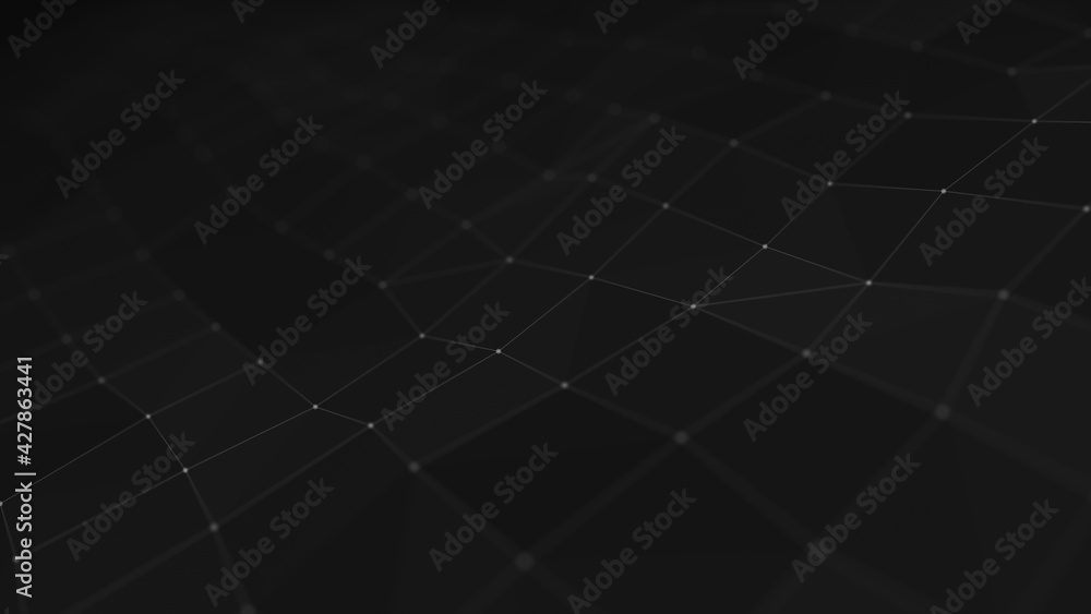 Stockillustratie Abstract Digital Data Plexus Technology Background/ 4k animation of an abstract ...