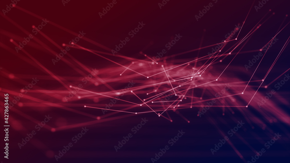 Abstract Digital Data Plexus Technology Background/ 4k animation of an abstract plexus shape ...