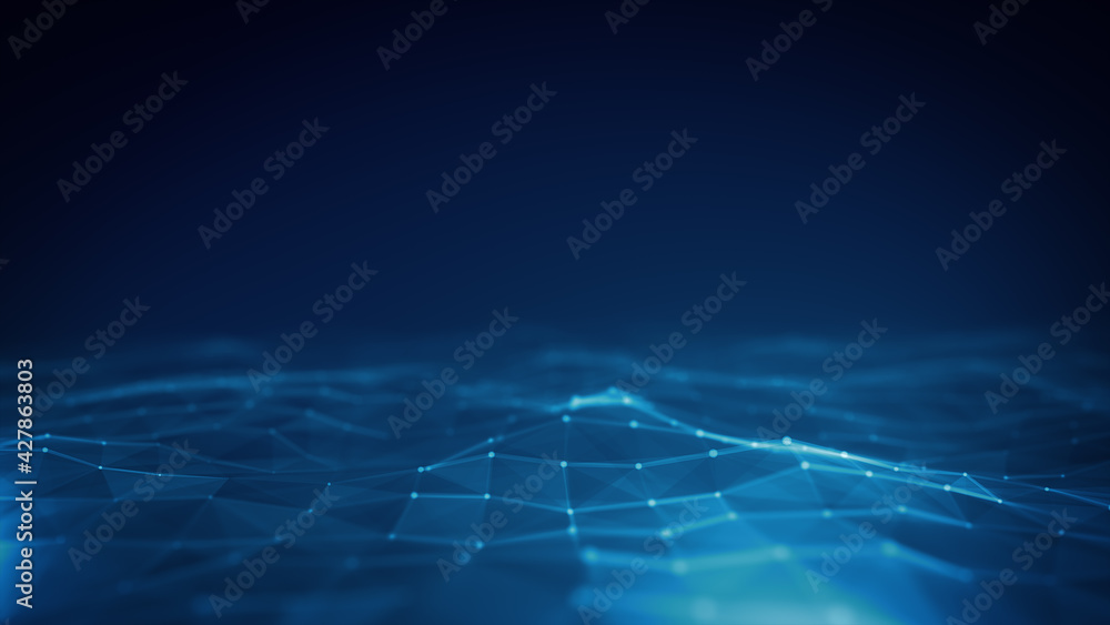 Abstract Digital Data Plexus Technology Background/ 4k animation of an abstract plexus shape ...