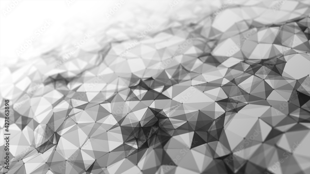 Abstract Digital Data Plexus Technology Background/ 4k animation of an abstract plexus shape ...