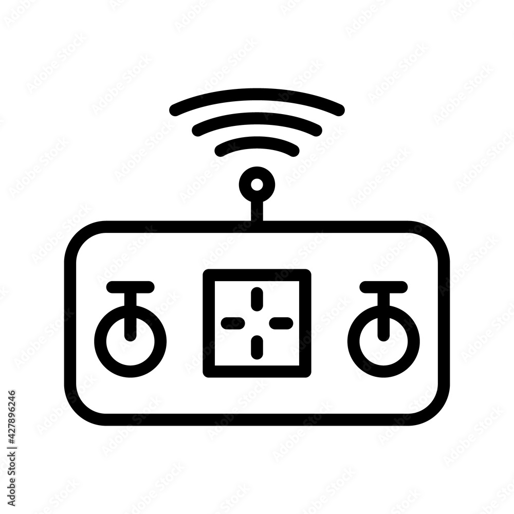 Vettoriale Stock Remote control simple icon on white background. Remote controller for drone ...