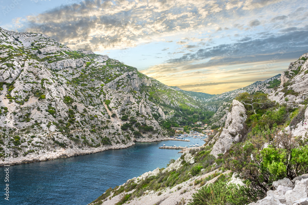 Calanque de Marseille - A Magical Sun light Over Stock Photo | Adobe Stock