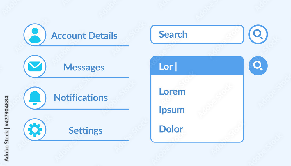 Online Banking Account Settings UI Elements Kit User Profile Isolated online-banking-account-settings-ui-elements-kit-user-profile-isolated