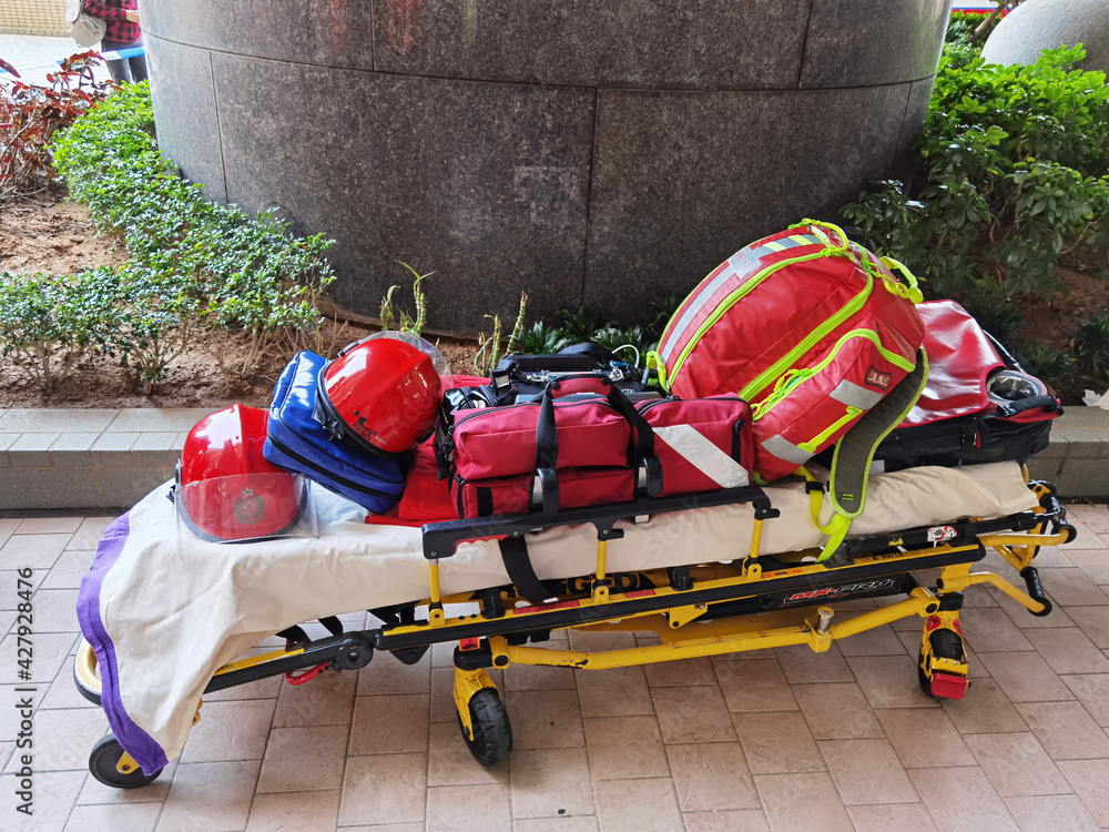 6 2 2021 rescue firefighter stretcher with first aid medical facilities ...