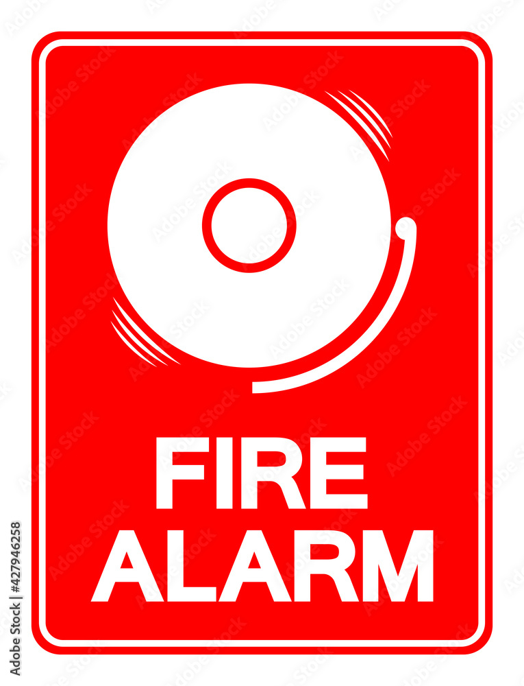 Fire Alarm Symbol Sign, Vector Illustration, Isolate On White ...