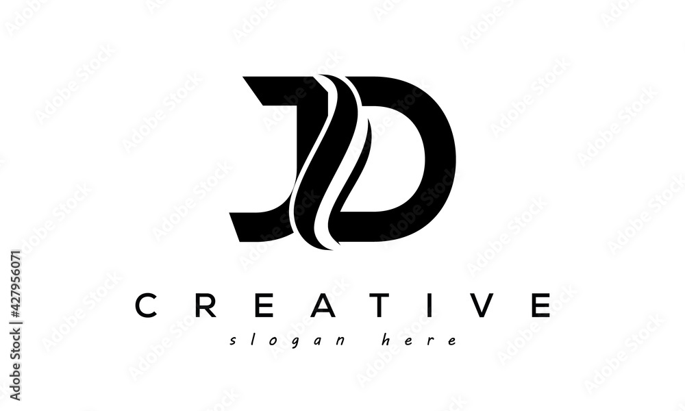Letter JD creative logo design vector Stock Vector | Adobe Stock