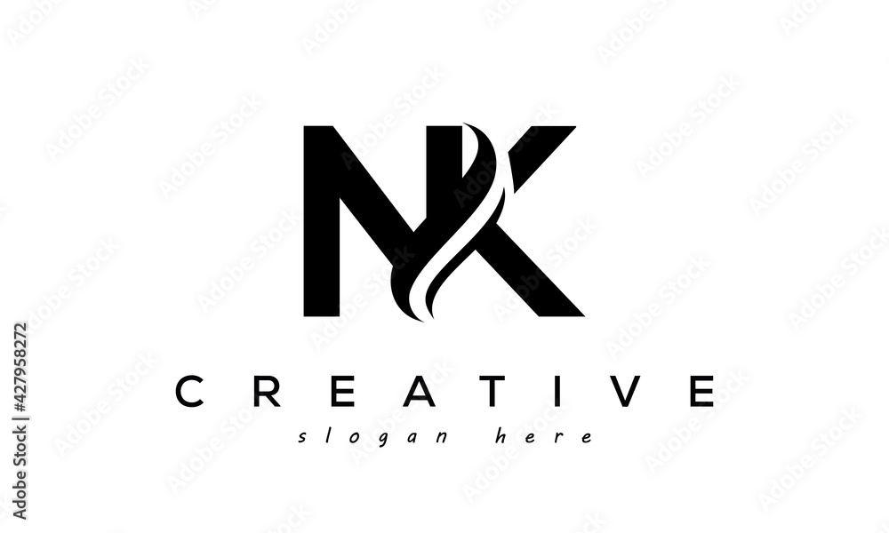 Letter NK creative logo design vector Stock Vector | Adobe Stock