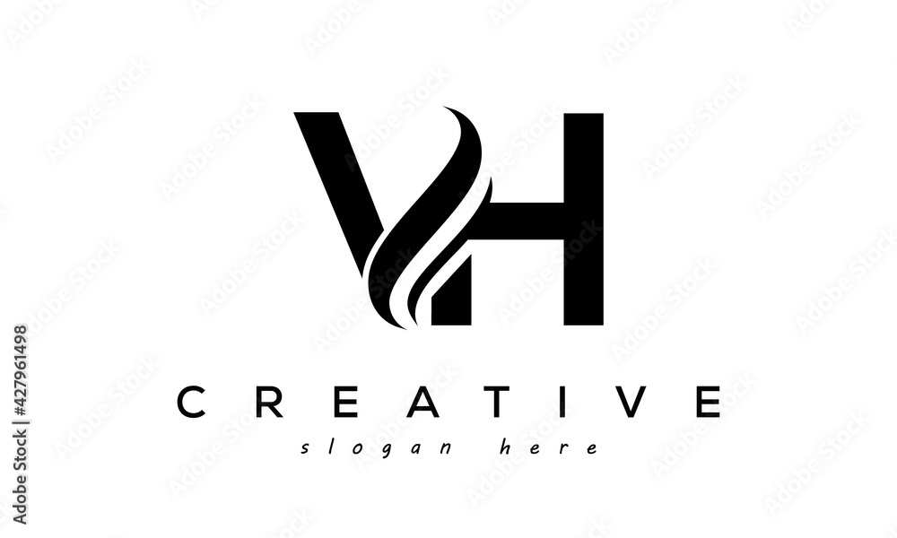 Letter VH creative logo design vector Stock Vector | Adobe Stock