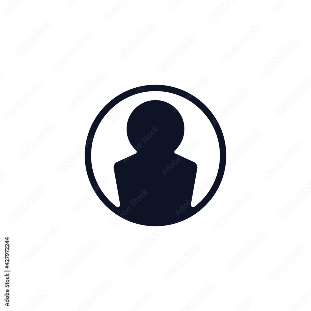 User Icon in trendy flat style isolated on grey background. User ...