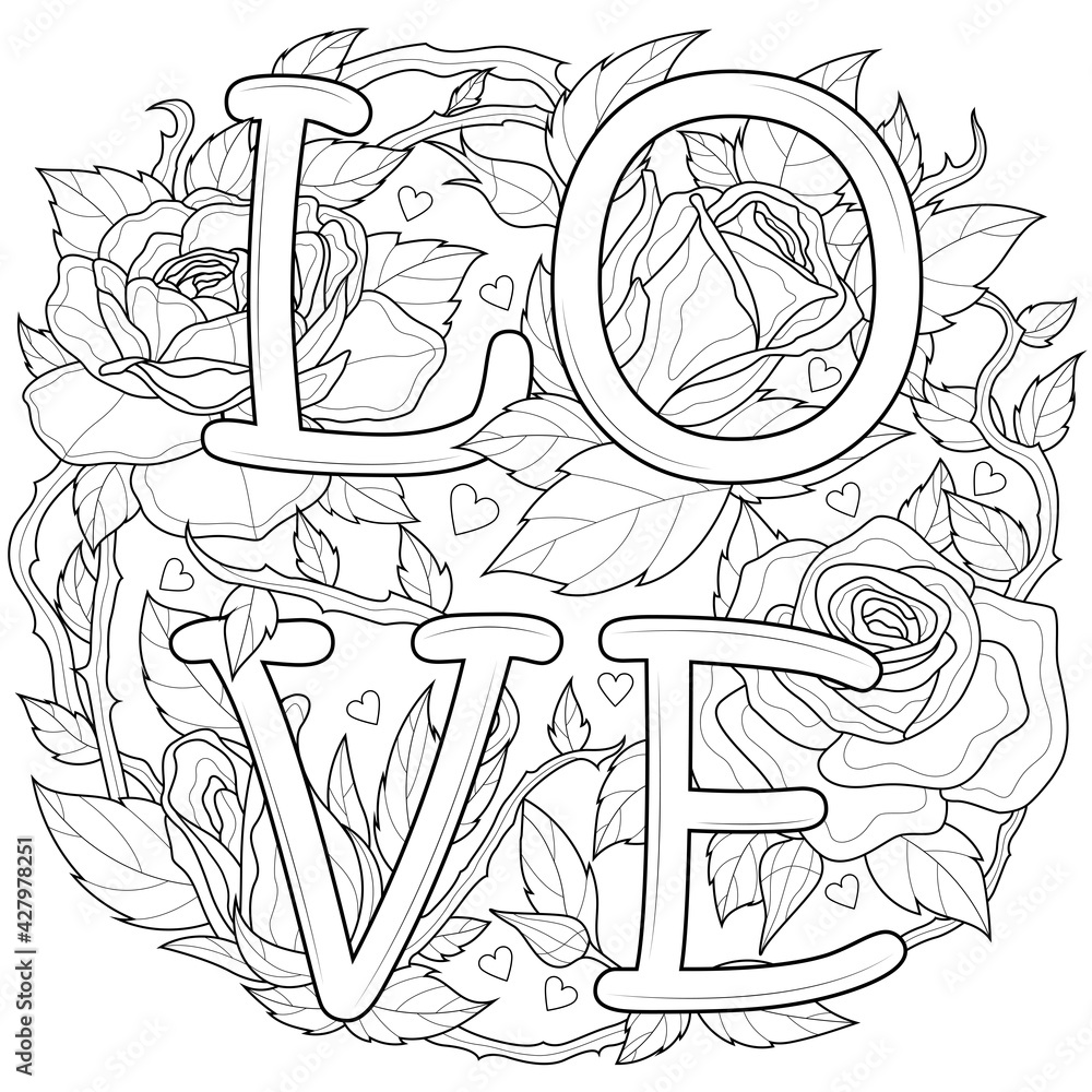 The Word Love Coloring Pages