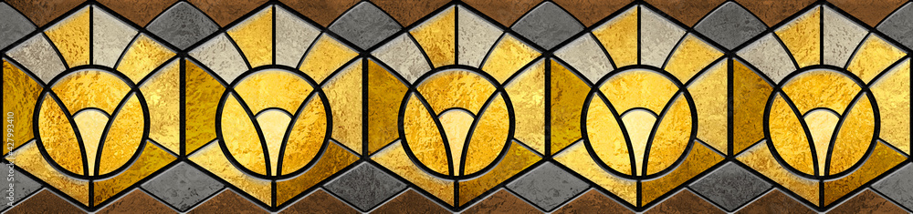 3D rendering gold seamless pattern for ceramic tiles for 3D project ...