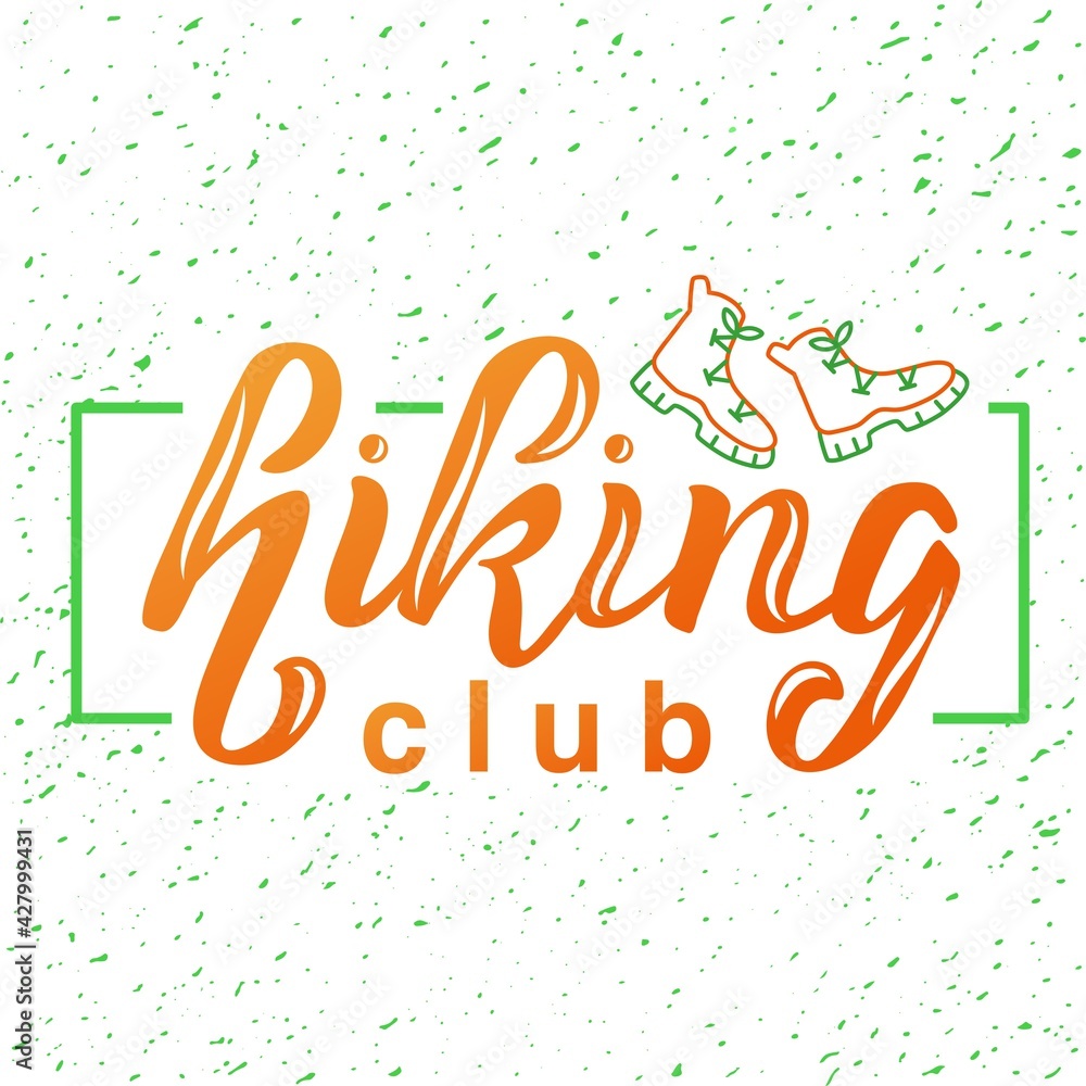 Hand drawn vector illustration with color lettering on textured ...