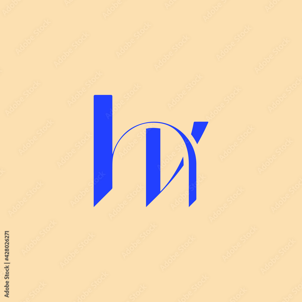 HV letter logo alphabet monogram icon symbol Stock Vector | Adobe Stock