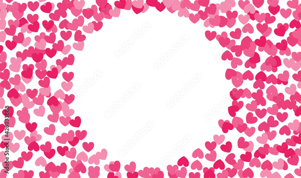 Love symbol shade figure. Pink background symetric hearts. Romantic ...