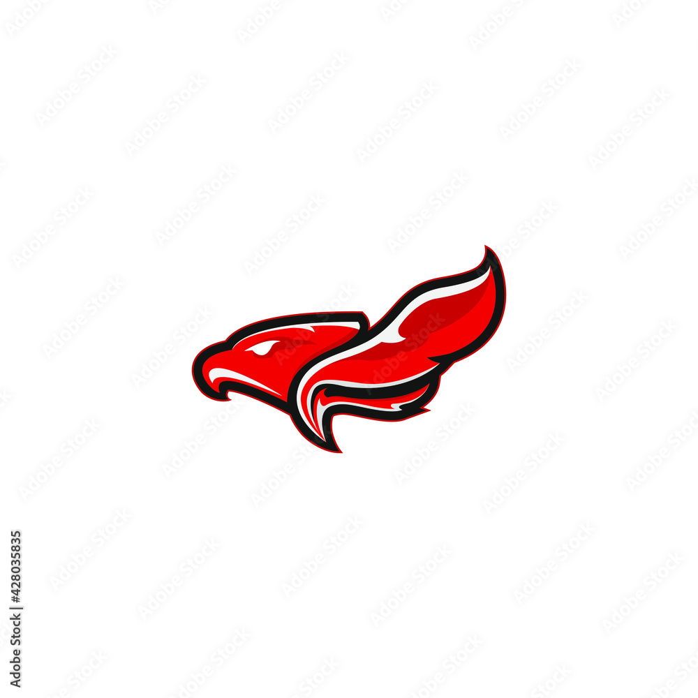 red bird head vector illustration for icon or symbol. is great for ...